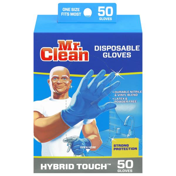 Mr. Clean Hybrid Touch Disposable One Size Fits Most Gloves | Publix ...