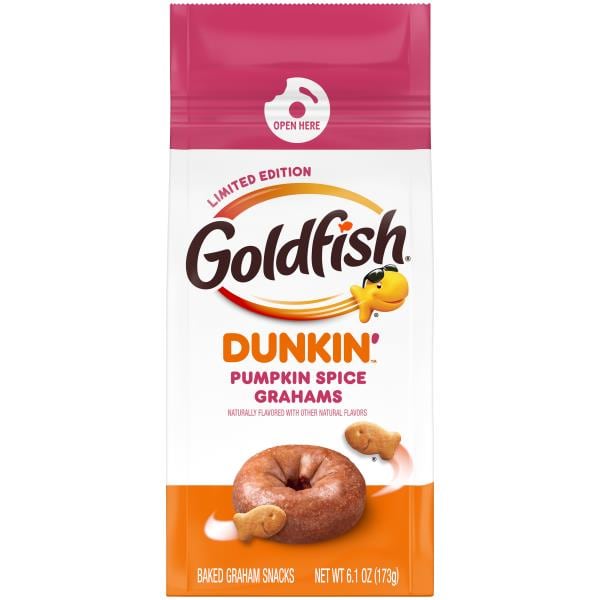 Goldfish® Dunkin'™ Pumpkin Spice Flavored Baked Graham Snacks | Publix ...