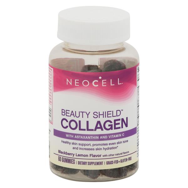 Neocell Collagen, Beauty Shield, Gummies, Blackberry Lemon Flavor ...