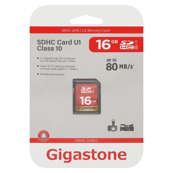 Dane Gigastone Prime Series SDHC Card U1, Class 10, 16 GB | Publix ...