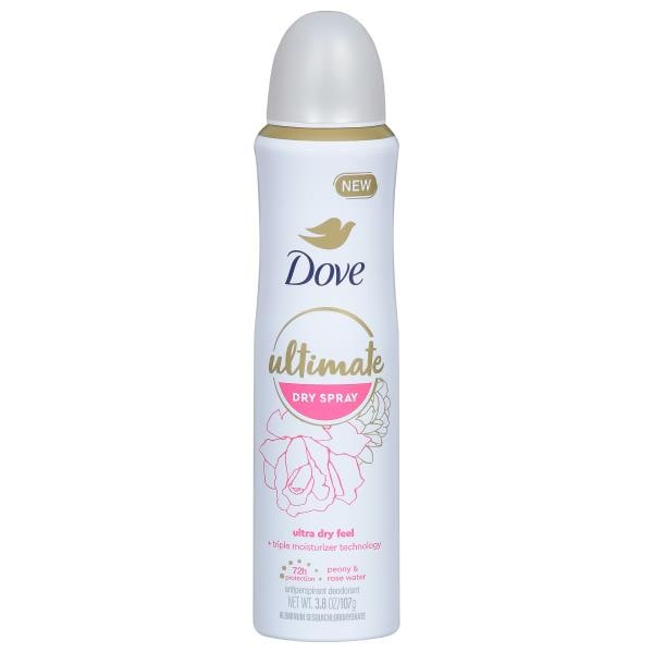 Dove Antiperspirant Deodorant, Peony & Rose Water, Ultimate, Dry Spray ...