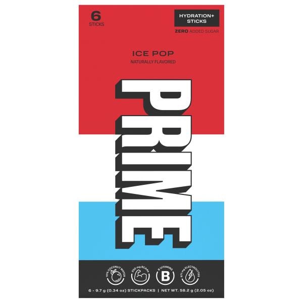 Prime Electrolyte Energy Drink, Ice Pop, Hydration + Sticks | Publix ...
