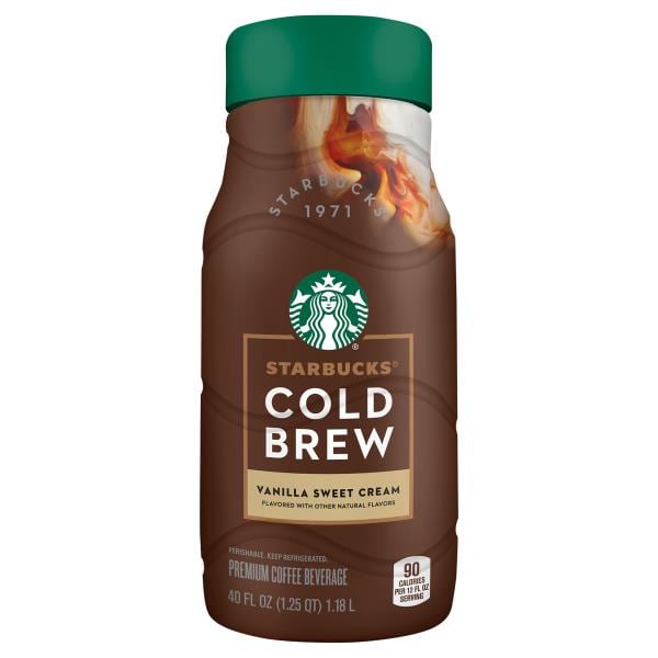 Starbucks Coffee Beverage, Premium, Vanilla Sweet Cream, Cold Brew ...