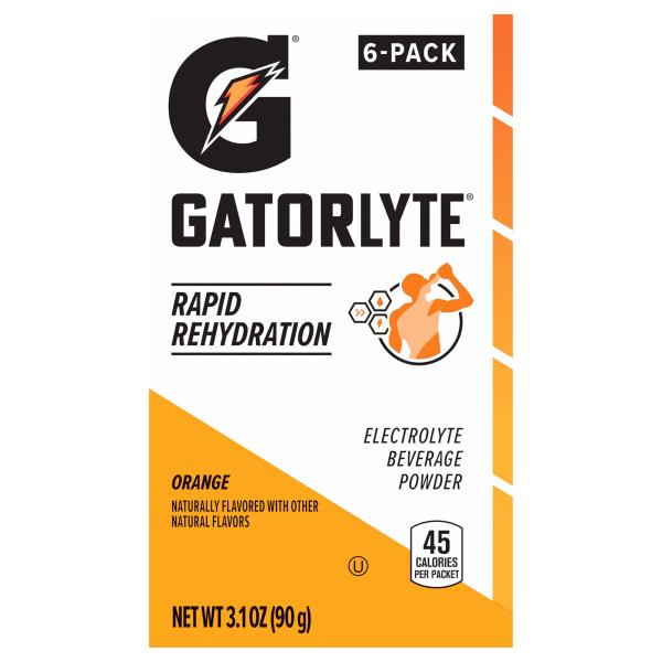 Gatorade Gatorlyte Electrolyte Beverage Powder, Orange, Rapid ...
