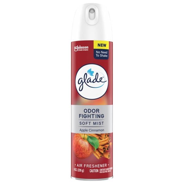Glade Odor Fighting Soft Mist Air Freshener Room Spray, Apple Cinnamon ...