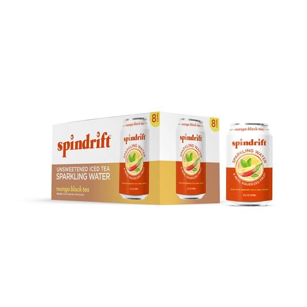 Spindrift Sparkling Water, Mango Black Tea, Unsweetened | Publix Super ...