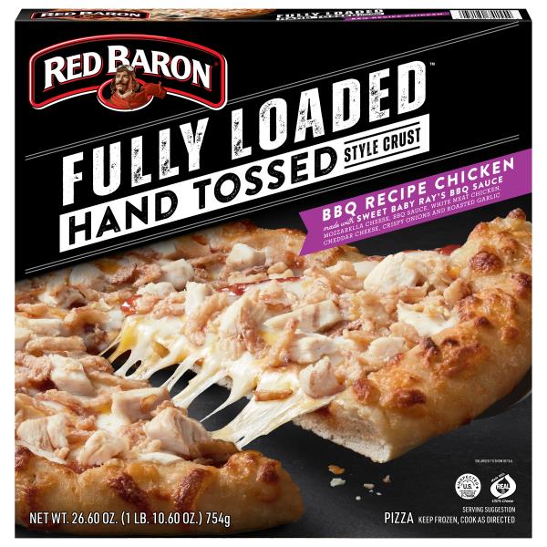 Red Baron Fully Loaded Fully Loaded BBQ Recipe Chicken Hand Tossed ...