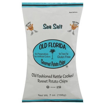 Old Florida Potato Chips, Russet, Sea Salt, Kettle Cooked, Old ...