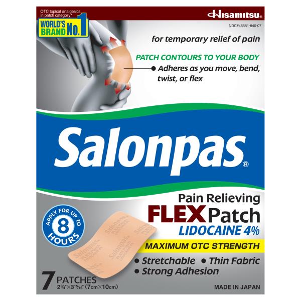 Salonpas Flex Patch, Pain Relieving, Lidocaine 4% | Publix Super Markets