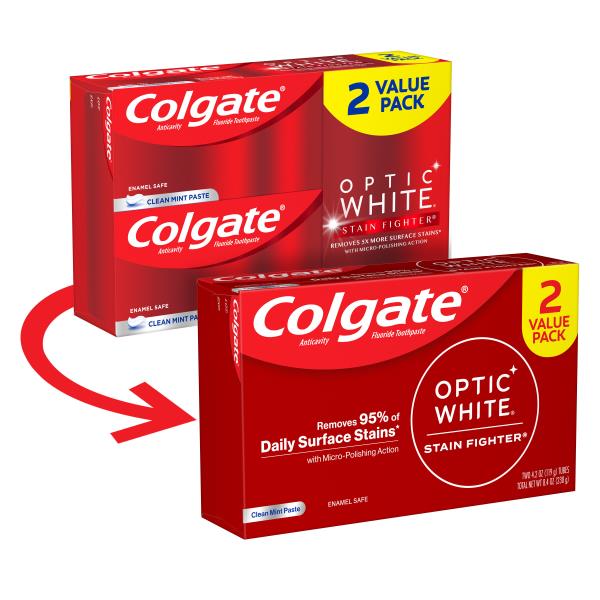 Colgate Optic White Stain Fighter Teeth Whitening Toothpaste | Publix ...