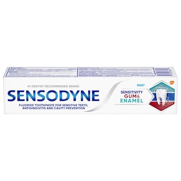 Sensodyne Toothpaste Sensitivity Gum and Enamel, Triple Protection, Refreshing Fluoride ...