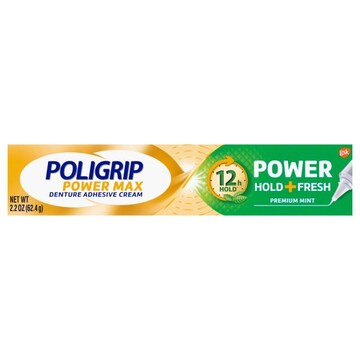 Poligrip Denture Adhesive Cream, Premium Mint, Power Max | Publix Super ...