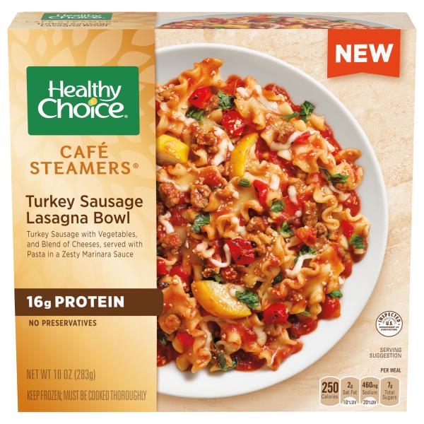 Healthy Choice Cafe Steamers Lasagna Bowl, Turkey Sausage | Publix ...