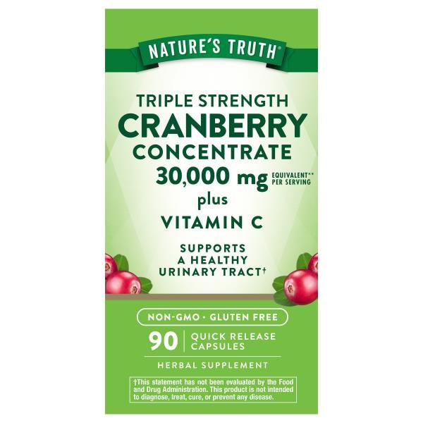 Nature's Truth Triple Strength Cranberry Concentrate 15,000 mg plus ...