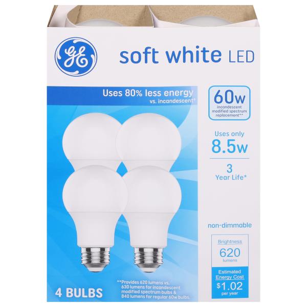 GE Light Bulbs, LED, Soft White, 60 Watts | Publix Super Markets