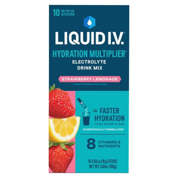 Liquid I.V. Hydration Multiplier Electrolyte Drink Mix, Strawberry ...