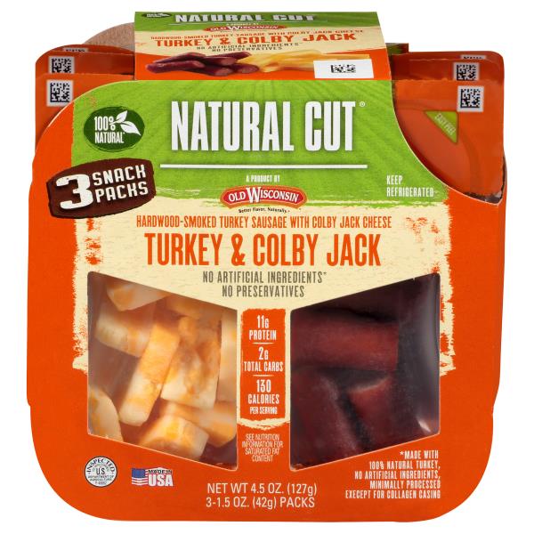 Old Wisconsin Natural Cut Turkey & Colby Jack, Snack Packs | Publix ...