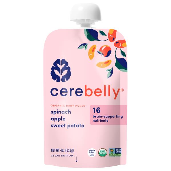 Cerebelly Baby Puree, Organic, Spinach, Apple, Sweet Potato | Publix ...