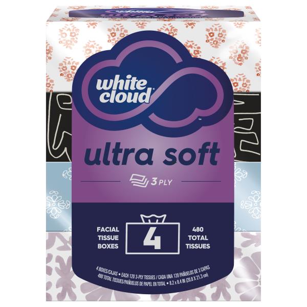 White Cloud Facial Tissue, Ultra Soft, 3-Ply | Publix Super Markets