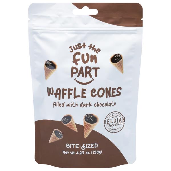 Just the Fun Part Waffle Cones, Dark Chocolate, Bite-Sized | Publix ...