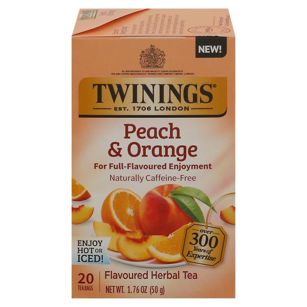 Twinings Herbal Tea, Peach & Orange Flavoured, Tea Bags | Publix Super ...