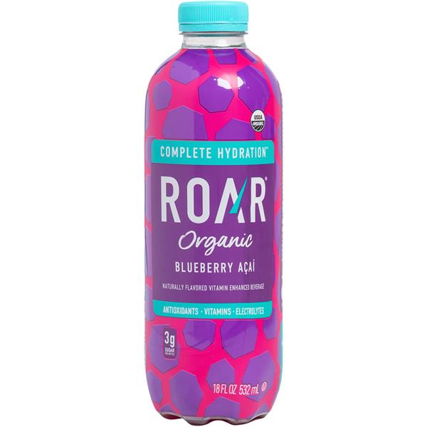 Roar Complete Hydration Vitamin Enhanced Beverage, Organic, Blueberry ...
