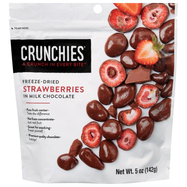 Crunchies Strawberries, in Milk Chocolate, Freeze-Dried | Publix Super ...
