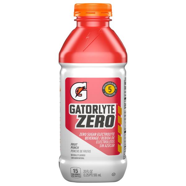 Gatorlyte Electrolyte Beverage, Zero Sugar, Fruit Punch | Publix Super ...