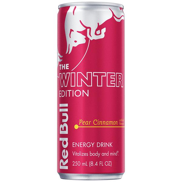 Red Bull Winter Edition Energy Drink Pear Cinnamon, 80mg Caffeine ...