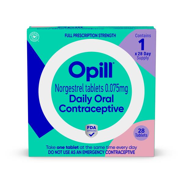 Opill Daily Oral Contraceptive, Full Prescription Strength, 0.075 mg ...