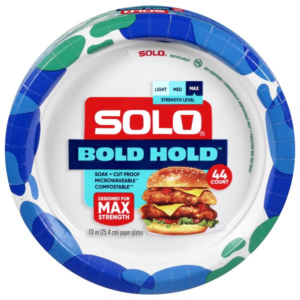 Solo Bold Hold Paper Plates, Max Strength, 10 Inch | Publix Super Markets