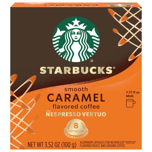 Starbucks Coffee, Ground, Smooth Caramel Flavored, Aluminum Capsules ...
