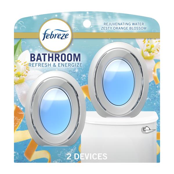 Febreze Bathroom Air Freshener, Odor-Fighting, Refrsh&Enrgze, 2ct ...