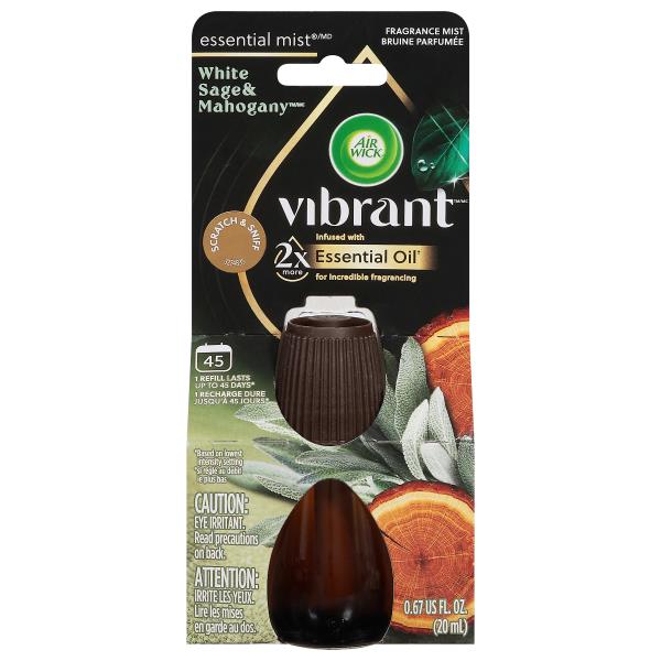 Air Wick Vibrant Essential Mist Fragrance Mist Refill, White Sage ...