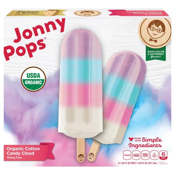 Jonny Pops Pops, Dairy Free, Organic, Cotton Candy Cloud | Publix Super ...