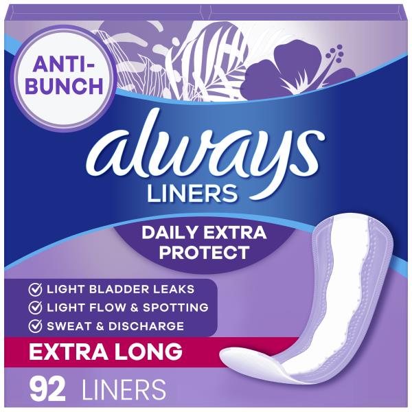 Always Liners, Extra Long, Unscented, Jumbo Pack | Publix Super Markets