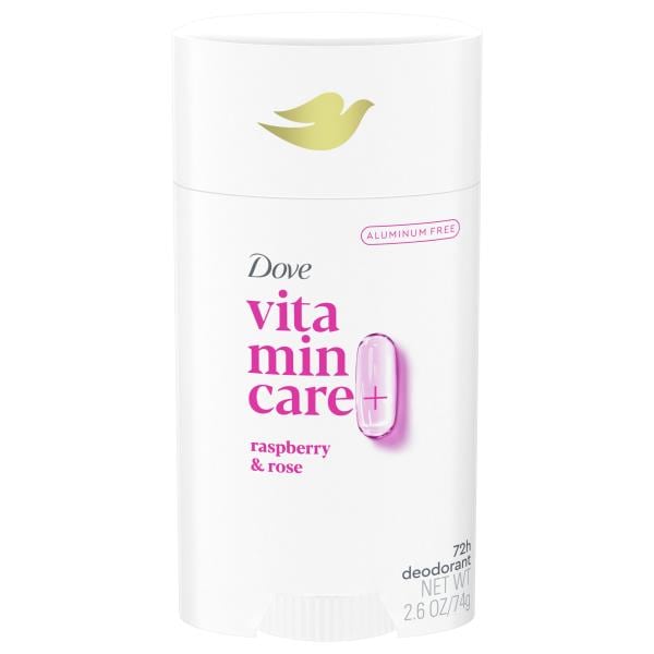 Dove Vitamin Care+ Deodorant, Aluminum Free, Raspberry & Rose | Publix ...