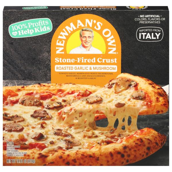 Newman's Own Pizza, Stone-Fired Crust, Roasted Garlic & Mushroom ...