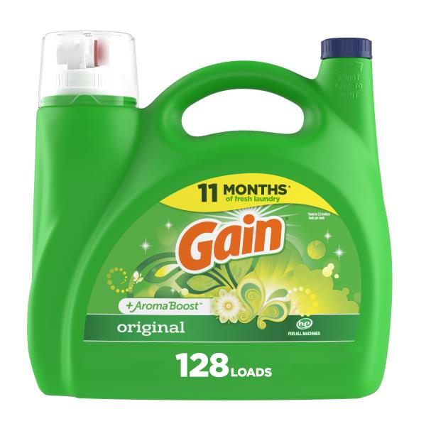 Gain Liquid Laundry Detergent, Original Scent, 128 Loads, 184 fl oz ...