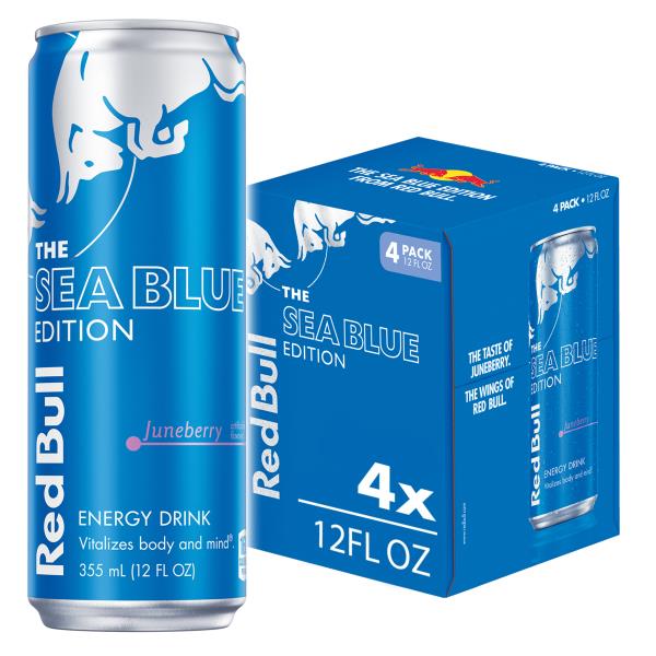 Red Bull Sea Blue Edition Energy Drink Juneberry, 114mg Caffeine, 12 fl ...