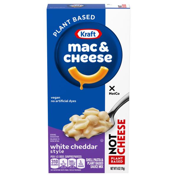 Kraft Mac & Cheese, Plant Based, White Cheddar Style, Not Cheese ...