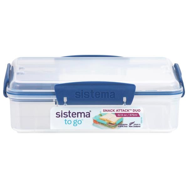 Sistema To Go 3.9 Ounce Snack Attack Duo Food Storage Container ...