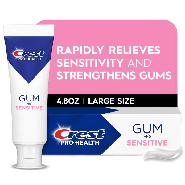 Crest PRO-HEALTH Gum & Sensitive Toothpaste 4.8 oz- Sensitivity ...