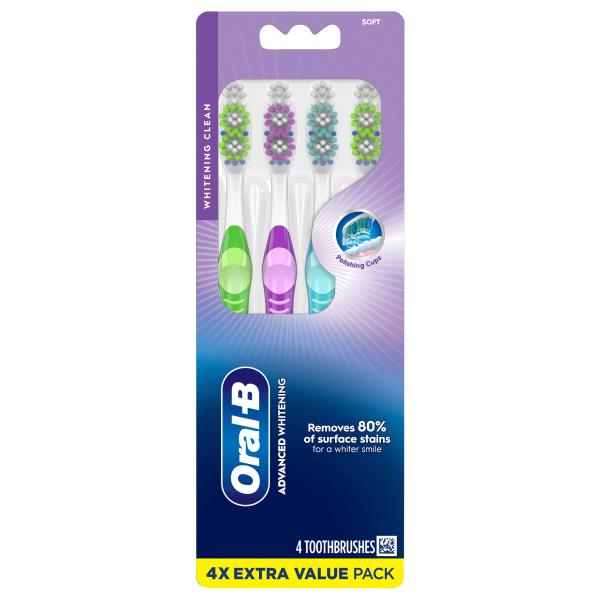 Oral-B Soft Advanced Whitening Toothbrushes Extra Value Pack | Publix ...