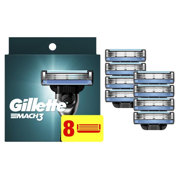 Gillette Mach3 Razor Refills for Men, 8 Razor Blade Refills | Publix ...