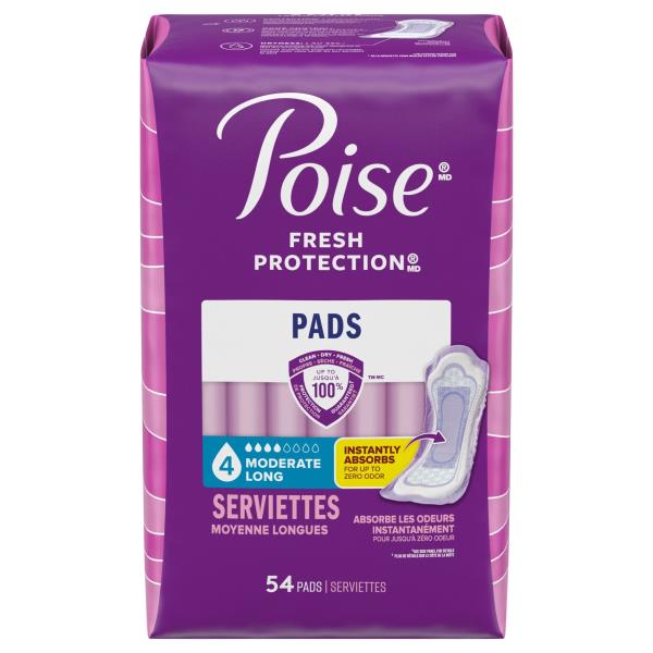 Poise Fresh Protection 4 Moderate Long Pads | Publix Super Markets