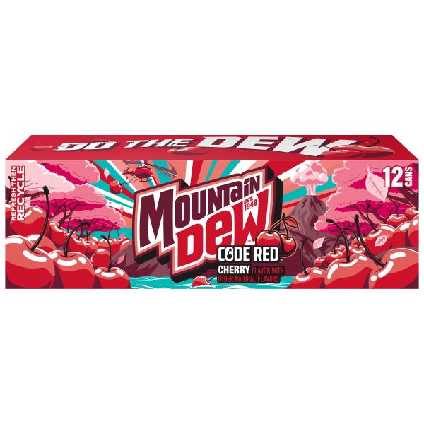 Mountain Dew Mountain Dew Code Red Soda Cherry 12 Fl Oz, 12 Count ...