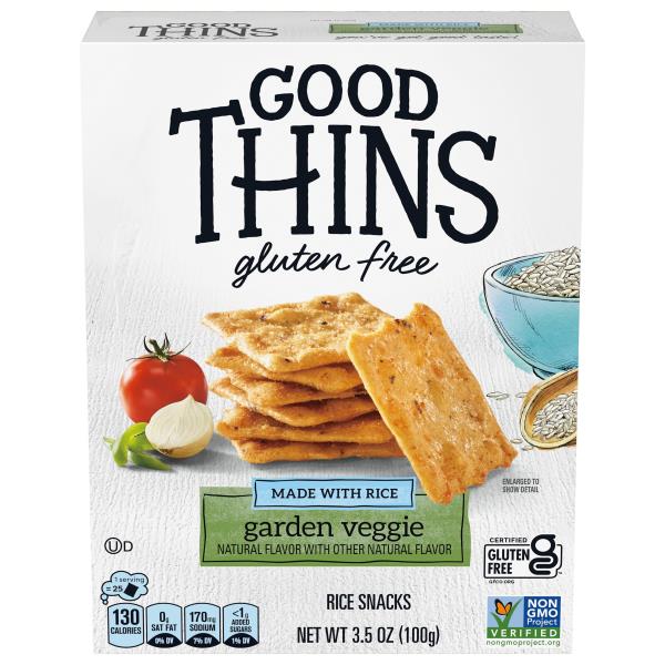Good Thins Good Thins Garden Veggie Rice Snacks Gluten Free Crackers ...