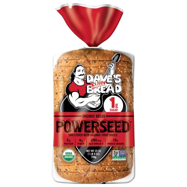 Dave's Killer Bread Powerseed, Seeded Organic Bread, 1g Sugar per Slice ...