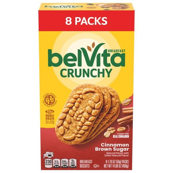 belVita belVita Cinnamon Brown Sugar Breakfast Biscuits, 8 Packs (4 ...